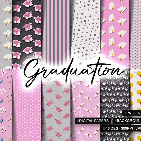 Graduation Seamless Patterns - Etsy