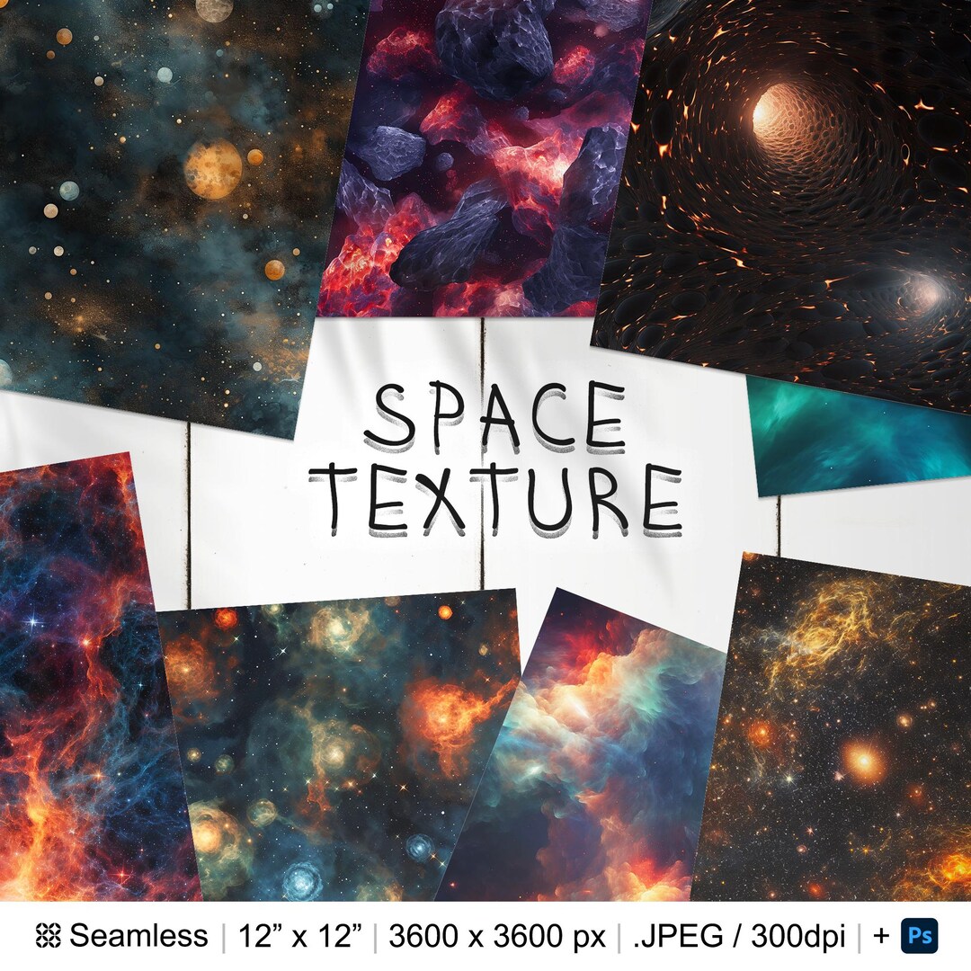 131 Space Seamless Pattern | Digital Seamless Pattern Cosmic | 3d Space ...