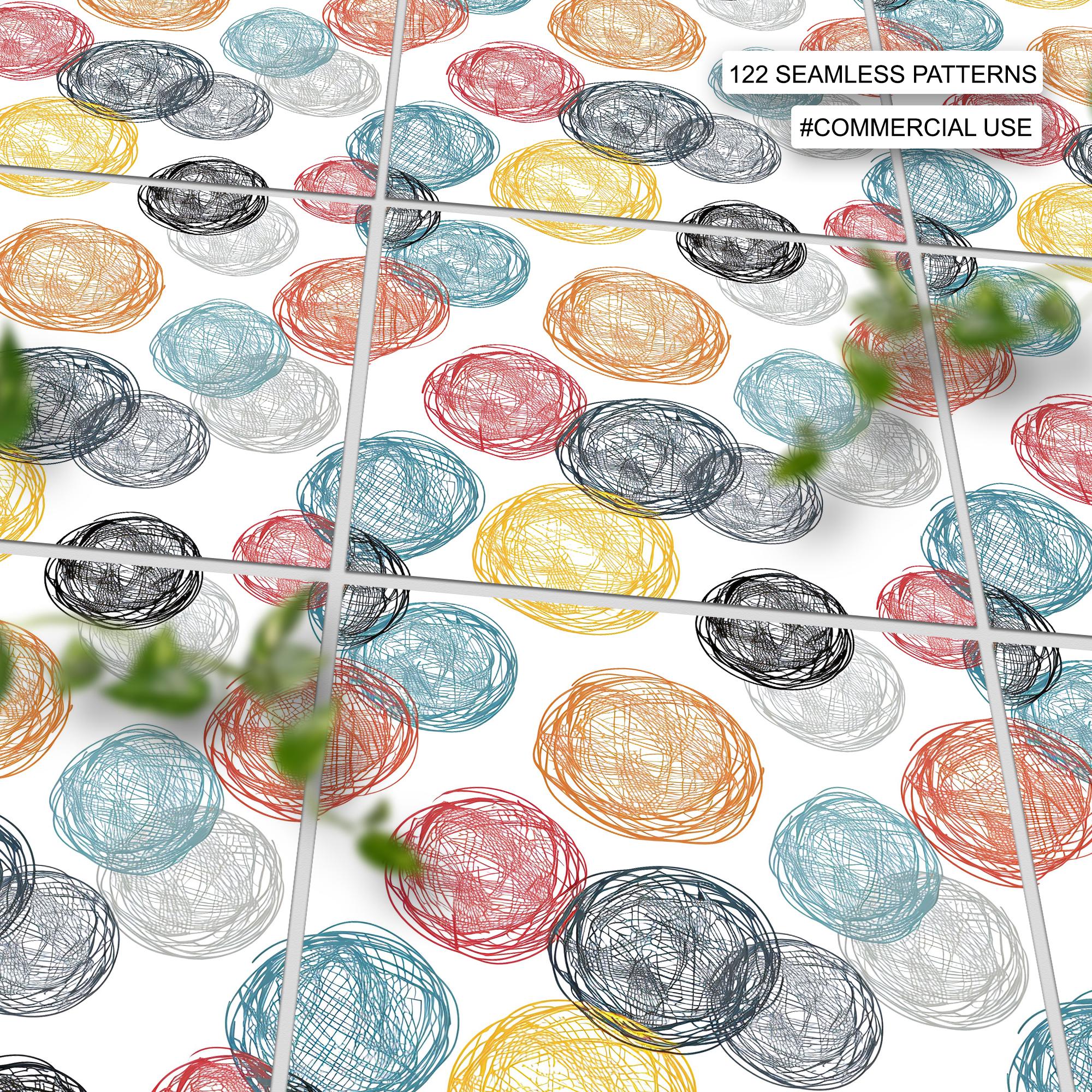 122 Scribbles Seamless Pattern Background | Digital Seamless Pattern ...