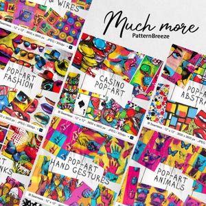 23 Pop-art Abstract Seamless Pattern Background | Pop-art Digital ...