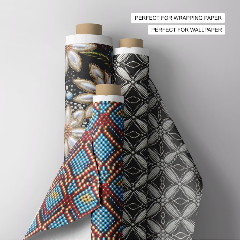 134 Beadwork Seamless Pattern | Digital Seamless Pattern Beaded ...