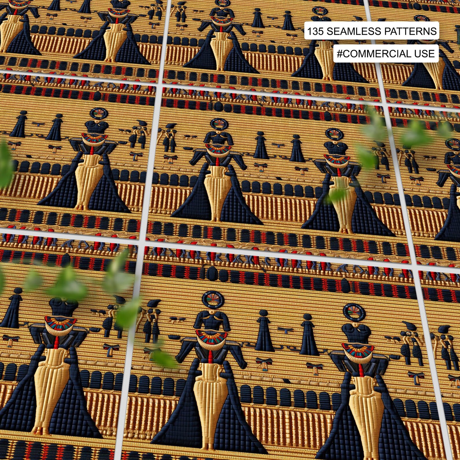 135 Egyptian Fabric Seamless Pattern | Digital Seamless Pattern Ancient ...