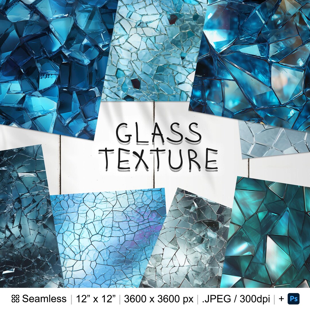 120 Glass Seamless Pattern Background | Digital Seamless Pattern Broken ...