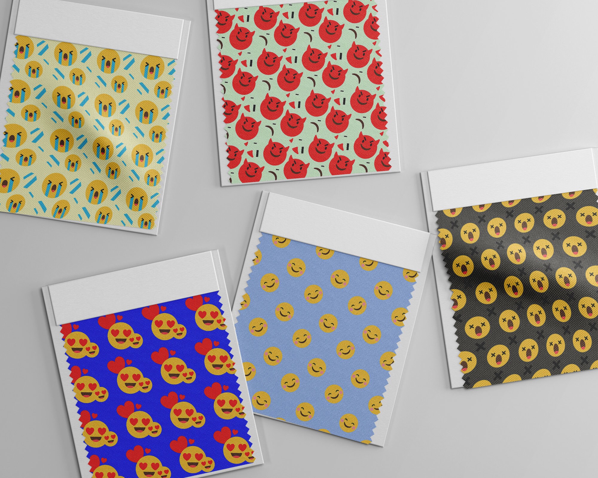 10 Emoticons Seamless Patterns Emoji Seamless Pattern - Etsy
