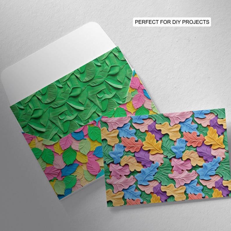 25 Plasticine Leaves Seamless Pattern Background | Leaf Digital ...