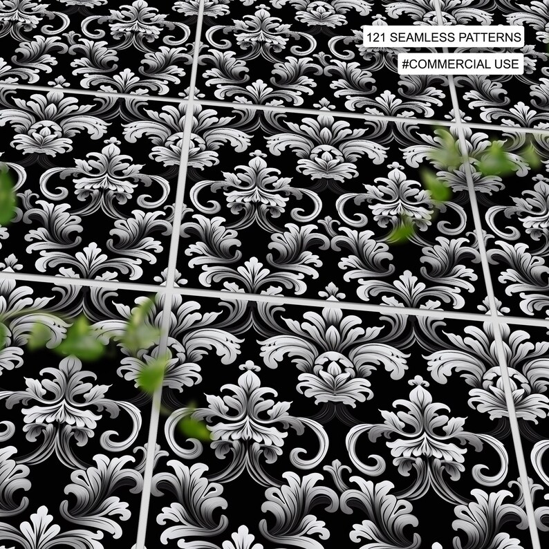 121 Damask Seamless Pattern | Digital Seamless Pattern Traditional ...