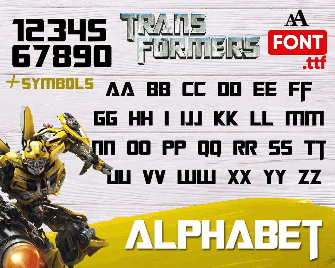 Transformers font svg transformers alphabet svg transformers | Etsy