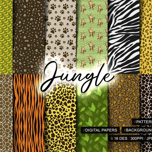 Jungle Papers - Etsy