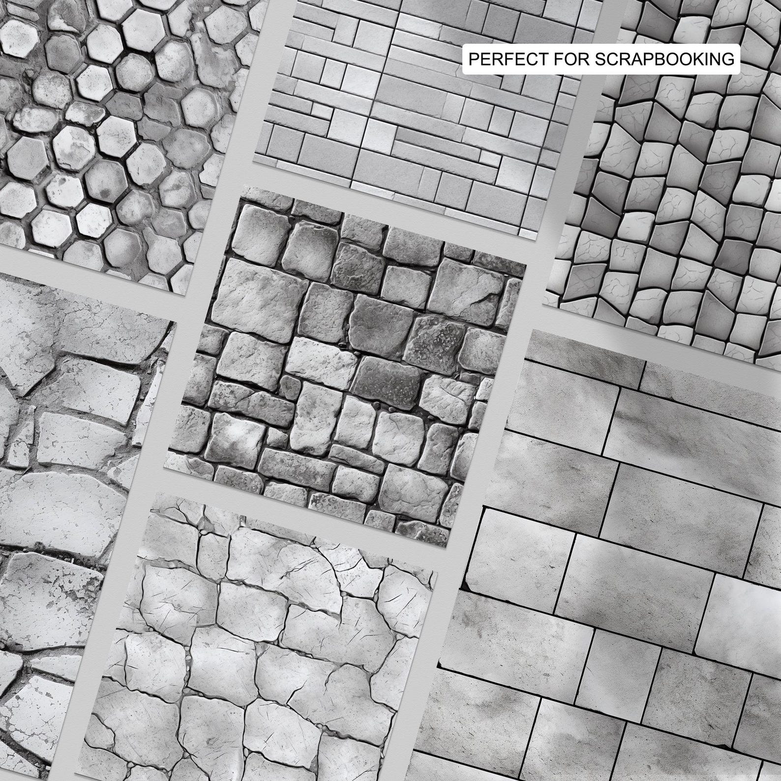 173 Paving Stone Seamless Pattern | Digital Seamless Pattern Pavement ...
