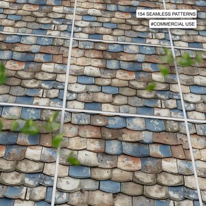 Roof Seamless Pattern Digital Seamless Pattern Tiles Roof 3d Roof ...