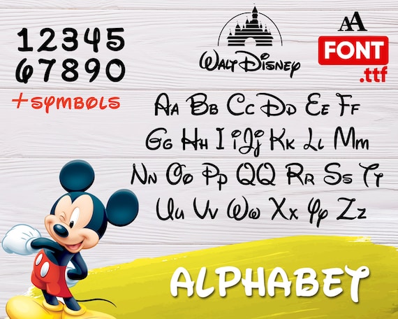 disney font svg disney letters svg disney numbers svg | Etsy