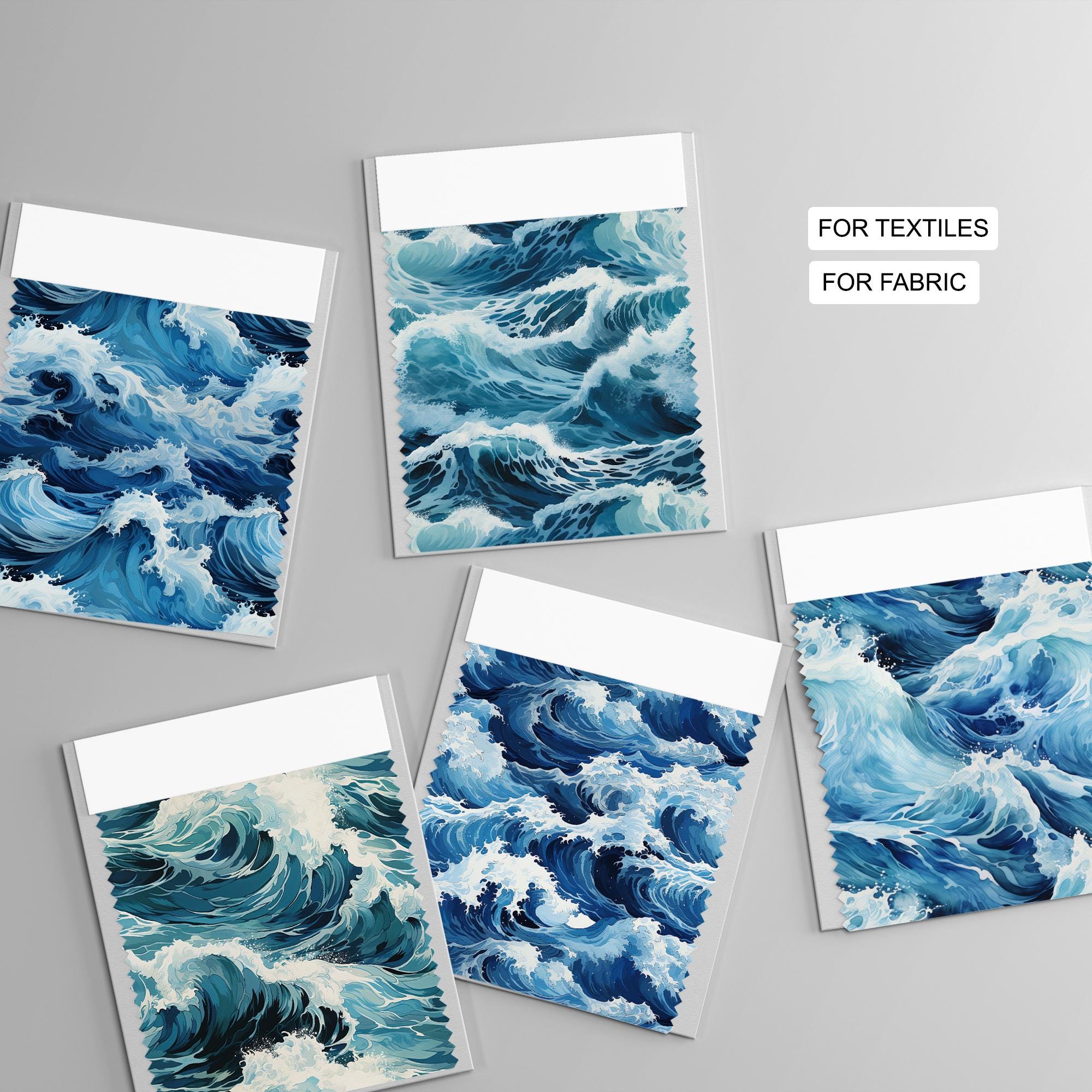 71 Waves Seamless Pattern | Digital Seamless Pattern Ocean Waves | 3d ...