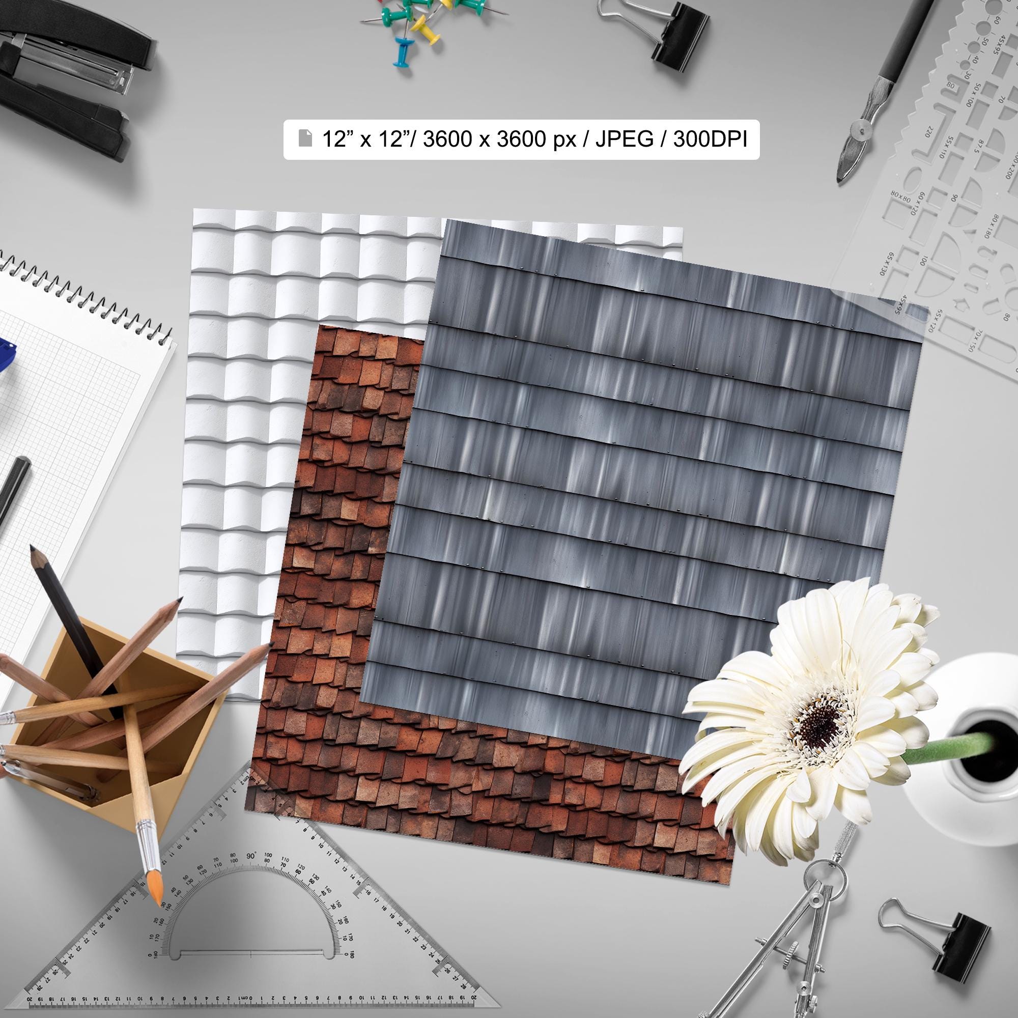 154 Roof Seamless Pattern | Digital Seamless Metal Roof Textures | 3d ...