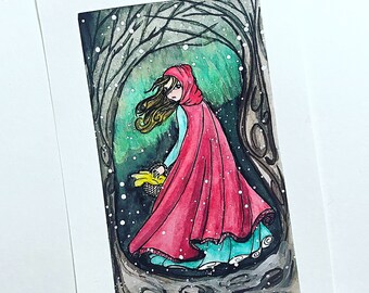 Red Riding Hood Quote ART PRINT Inspirational Fairy Tale - Etsy