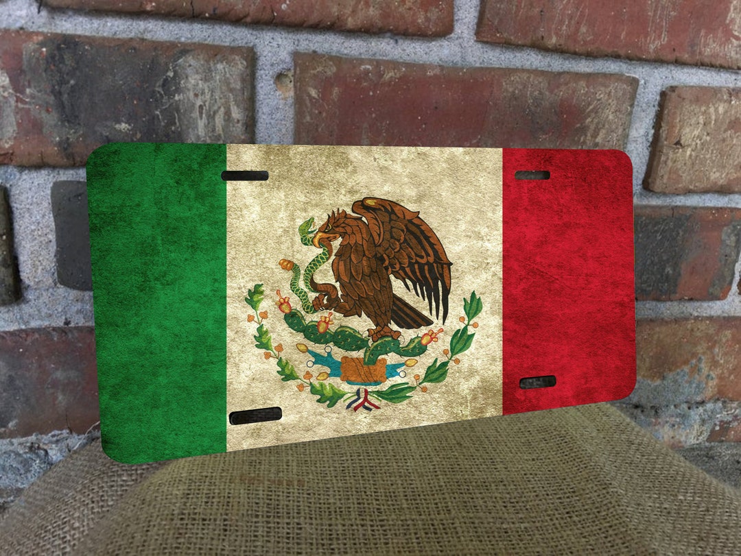 Mexico Flag License Plate, Monogram License Plate, Custom License Plate ...
