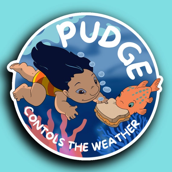 Lilo and Stitch Pudge Controls the Weather Sticker - Etsy
