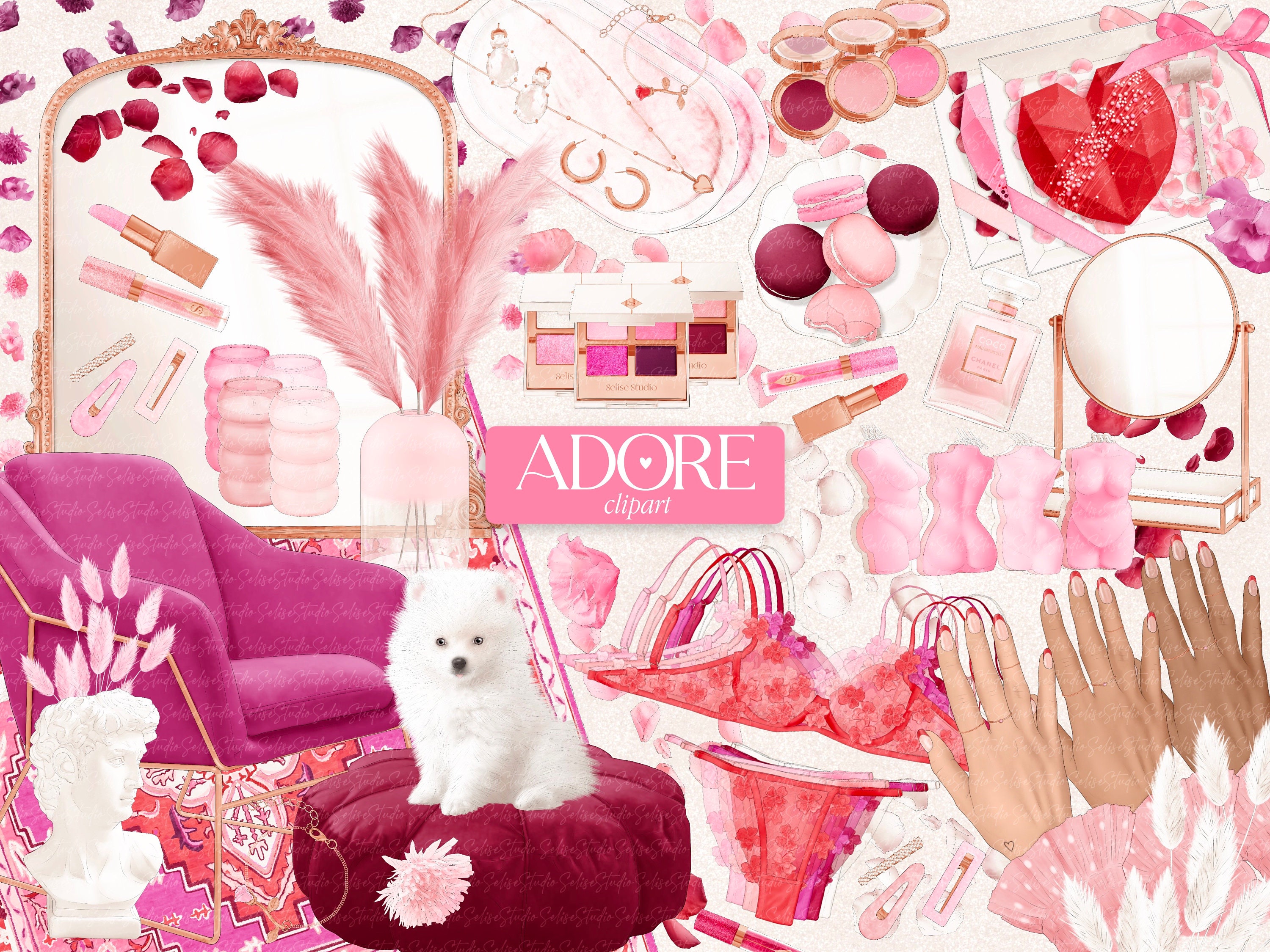 ADORE Bundle Digital Download Hand Drawn Illustration - Etsy