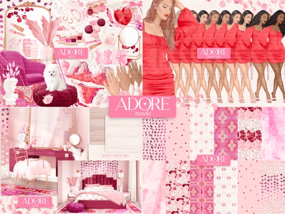 ADORE Bundle Digital Download Hand Drawn Illustration | Etsy