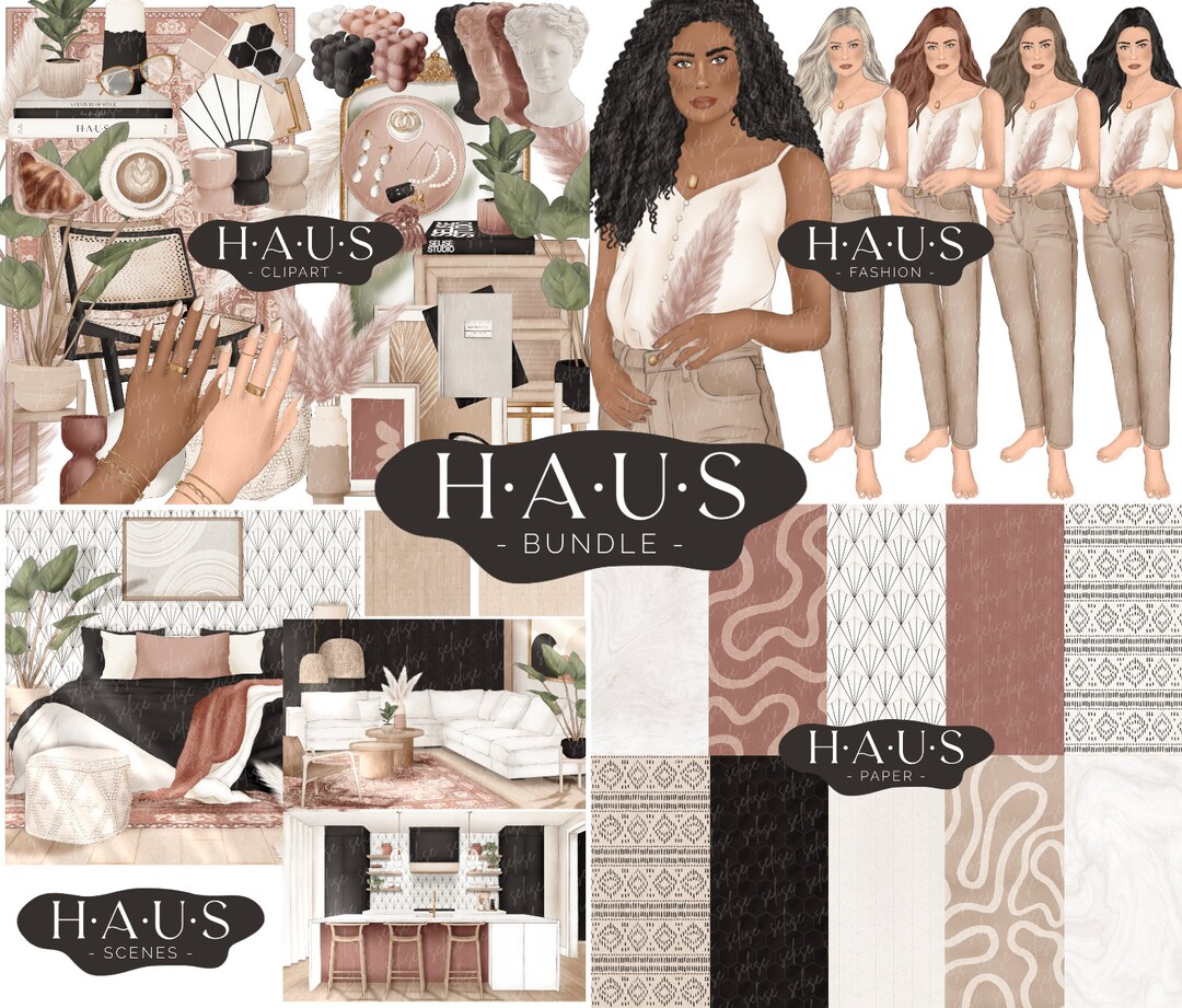 HAUS Bundle Digital Download Hand Drawn Illustration - Etsy