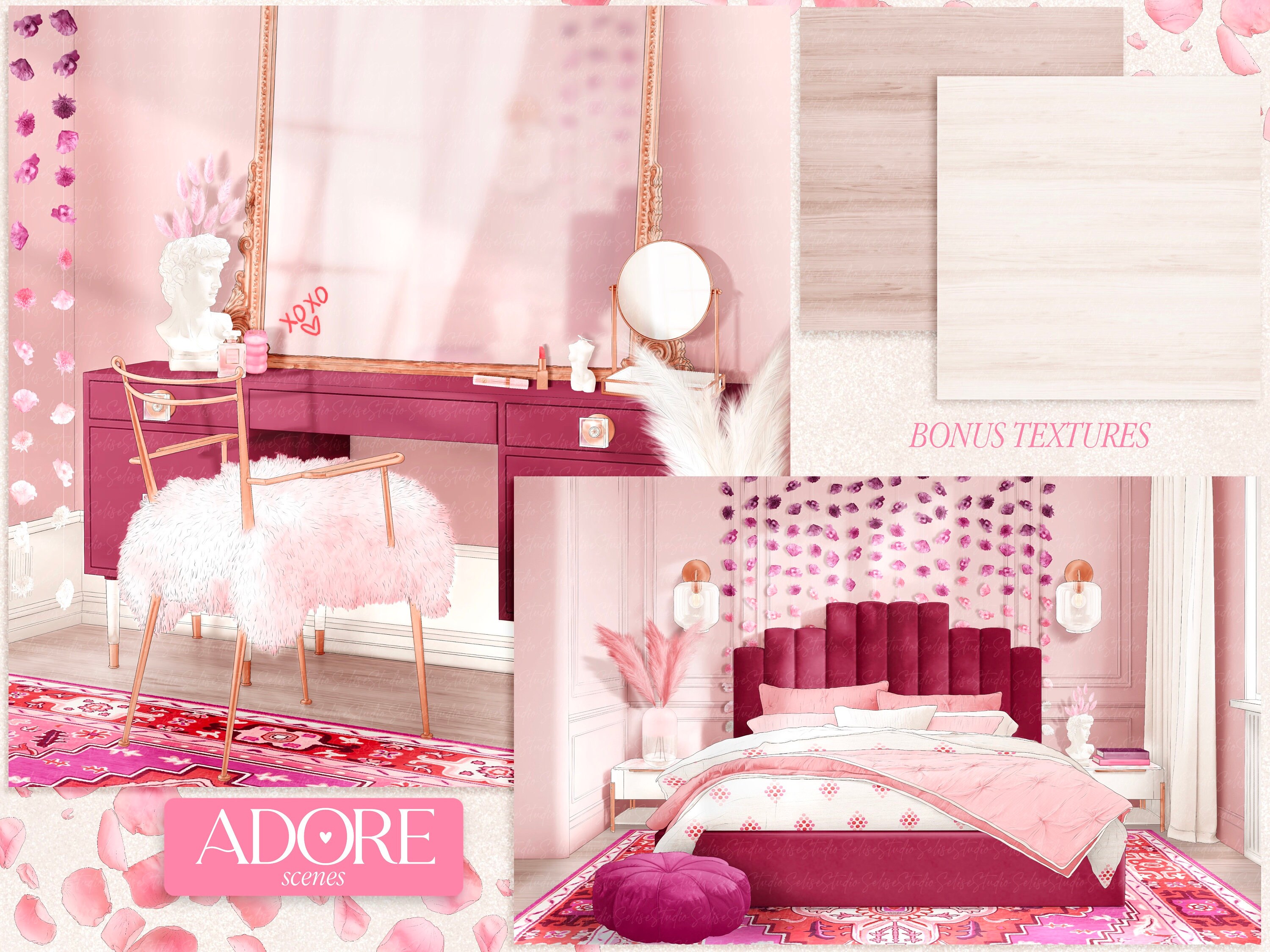 ADORE Bundle Digital Download Hand Drawn Illustration - Etsy