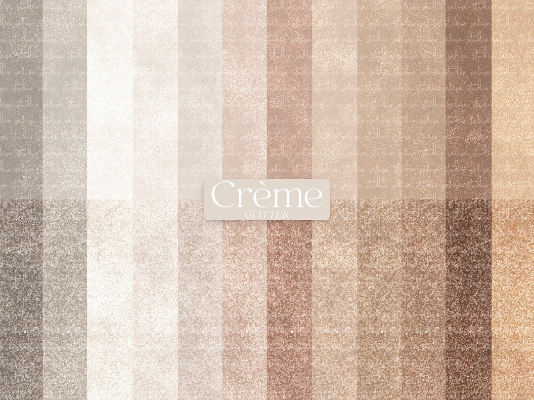 CRÈME Glitter Digital Download Hand Drawn Illustration Clipart ...