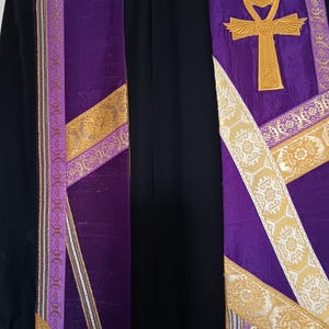 PURPLE SILK Dupioni CLERGY Stole - Etsy
