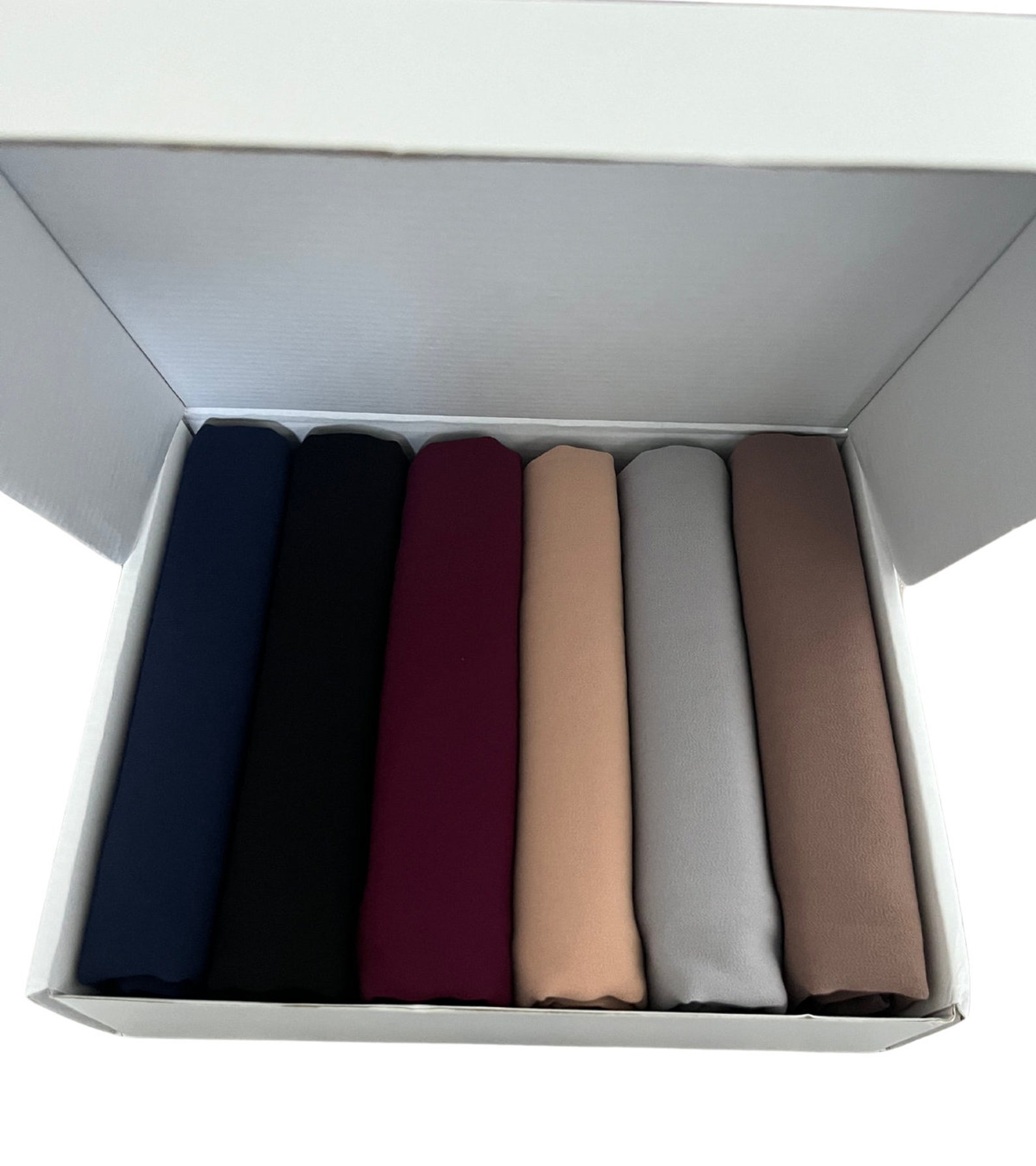 6 PCS Chiffon Hijabs Set Chiffon Hijab Essentials Gift Box Best Eid ...