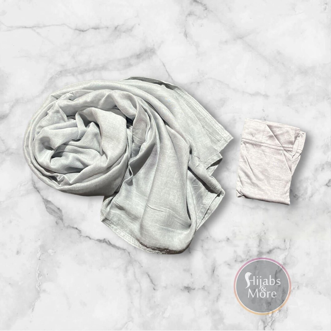 LIGHT GREY Modal Hijab & Underscarf Set - Etsy