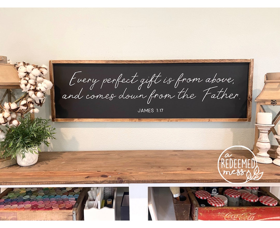 Every Perfect Gift is From Above Sign, Hand-painted Wood Framed Sign ...