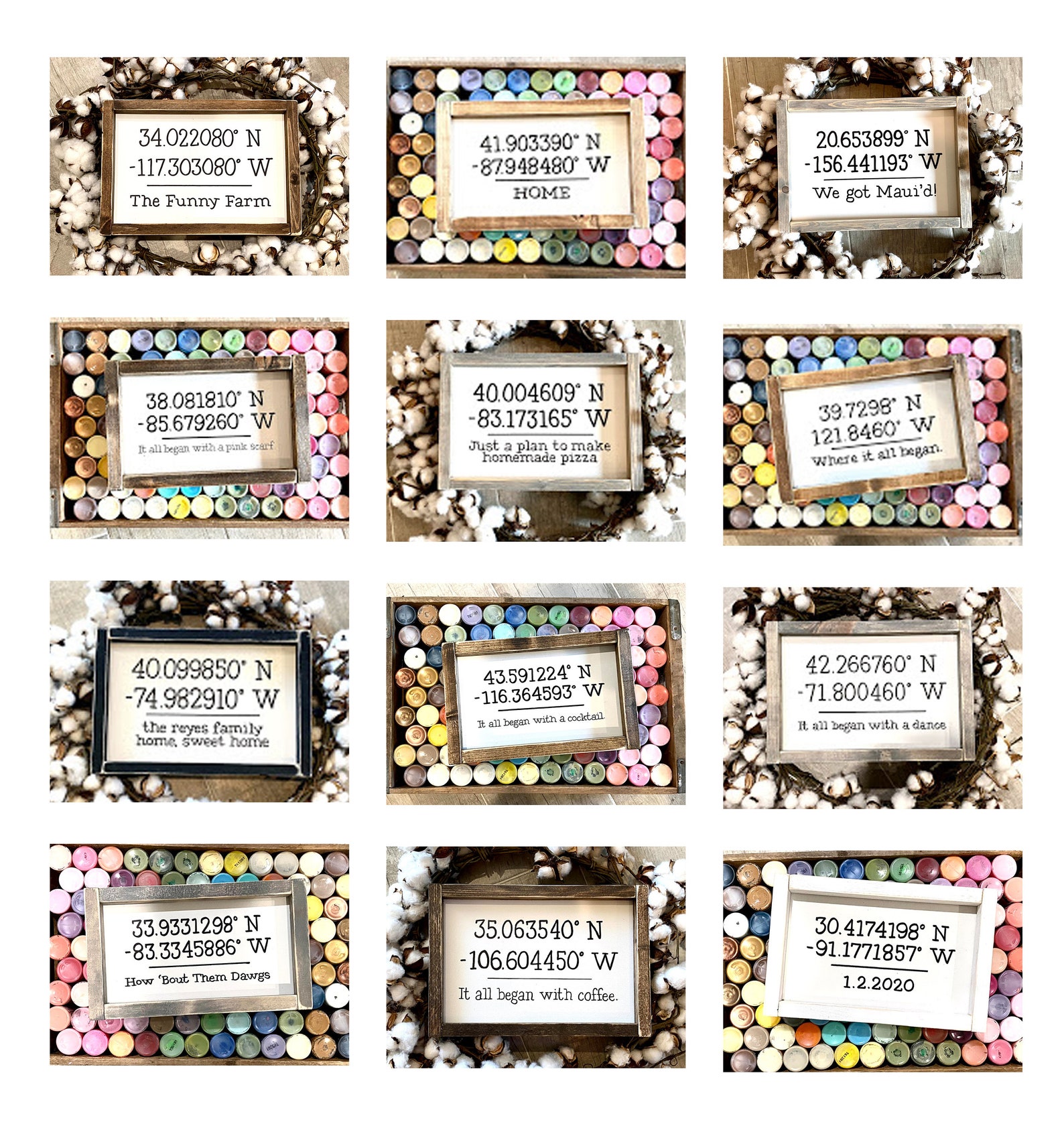 Custom Coordinates Sign Anniversary Gift Coordinates Sign | Etsy