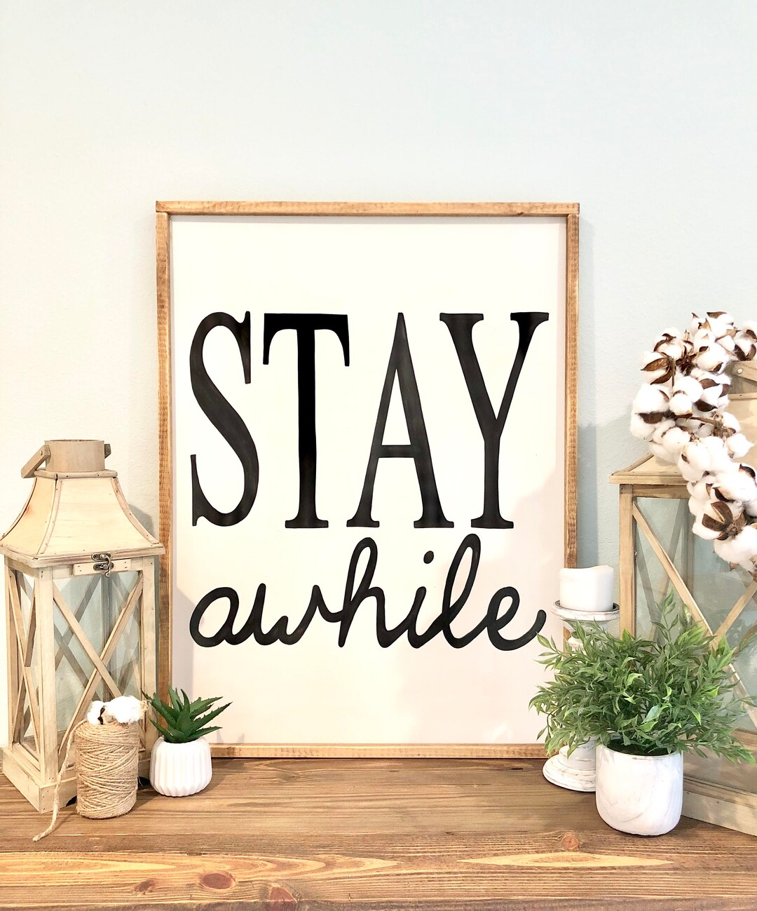 Stay Awhile Sign, Stay Awhile, Entry Way Decor, Entry Sign, Foyer Sign ...