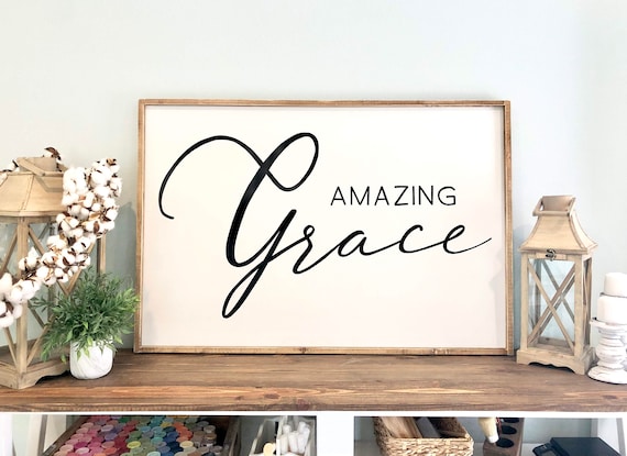Amazing Grace Sign Large Amazing Grace Sign Amazing Grace | Etsy