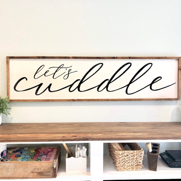 Lets Cuddle Sign - Etsy