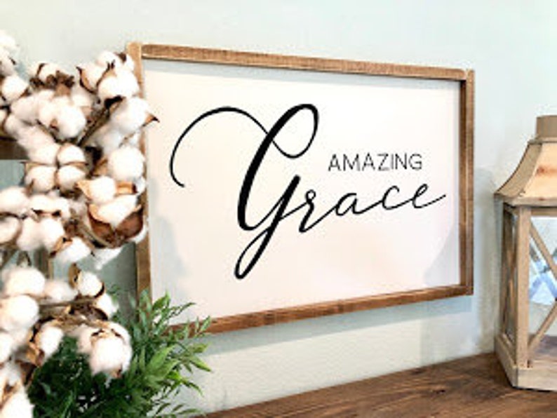 Amazing Grace Sign Large Amazing Grace Sign Amazing Grace | Etsy
