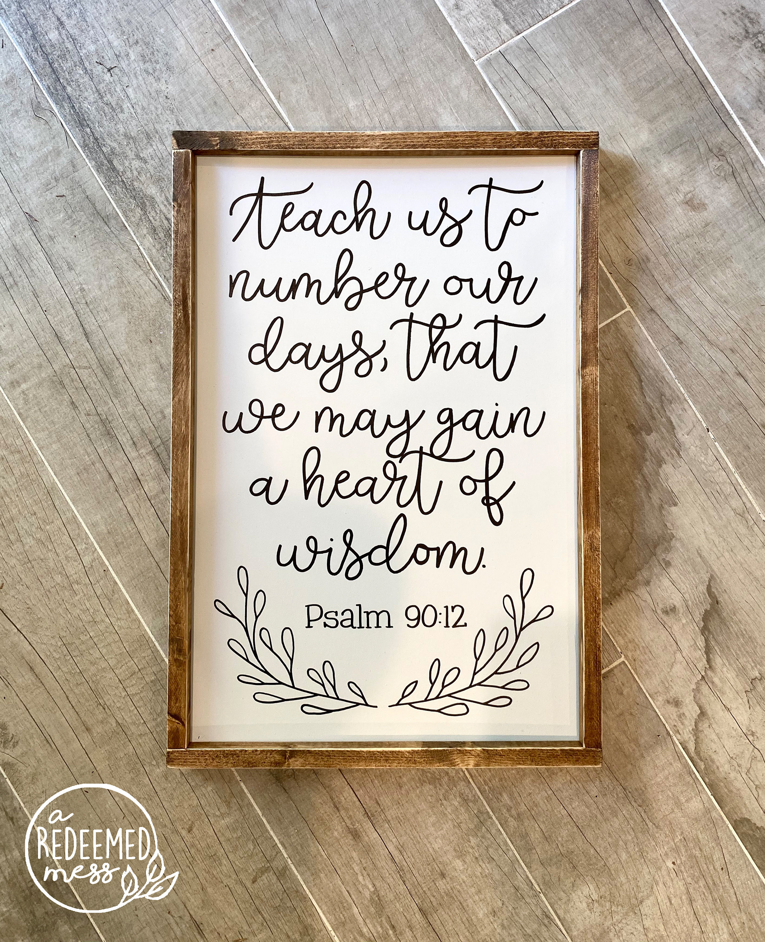 Teach Us to Number Our Days That We May Gain a Heart of - Etsy