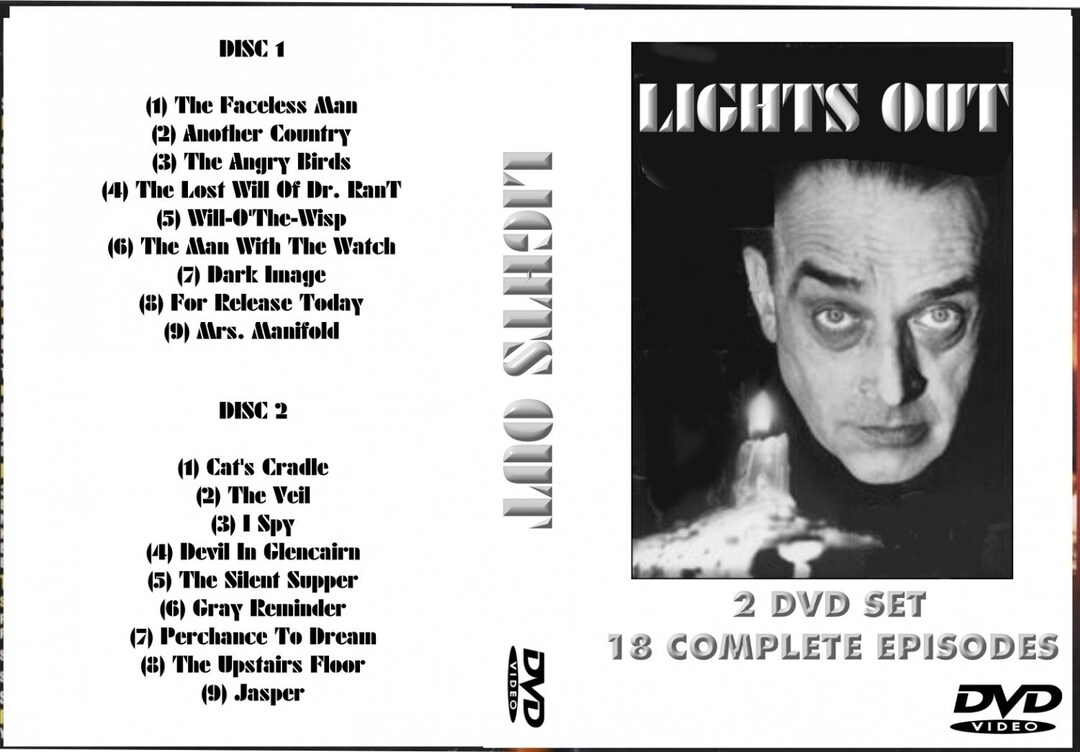 Lights Out 2 DVD Set 18 Classic Episodes Classic 1949-1952 Horror TV ...