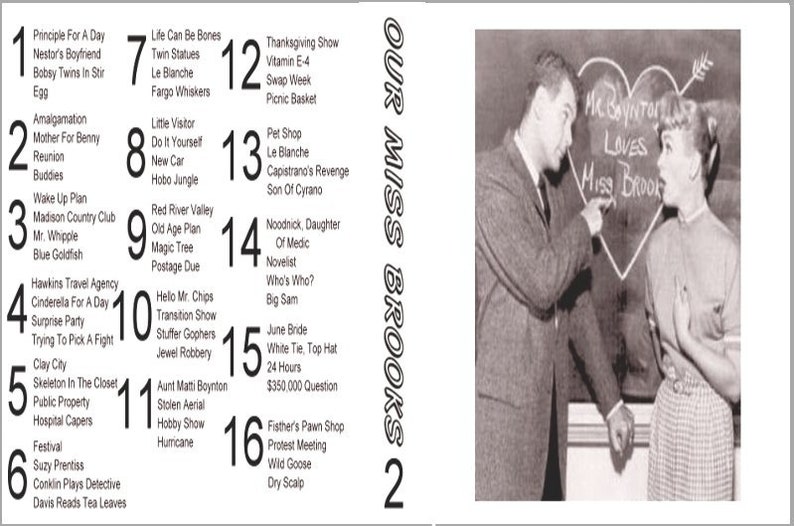 Our Miss Brooks 1952-1956 16 DVD Set - 64 Episodes - Etsy