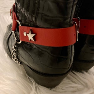 RED HOT Western Cowboy Boot Straps - Etsy