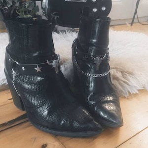 Longhorn Skull Boot Straps - Etsy