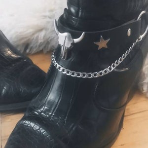 Longhorn Skull Boot Straps - Etsy