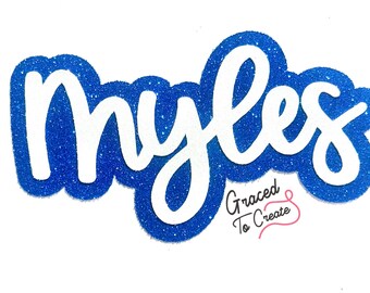 Name for Homecoming Mum - Glitter Decal - Cut Out - Etsy