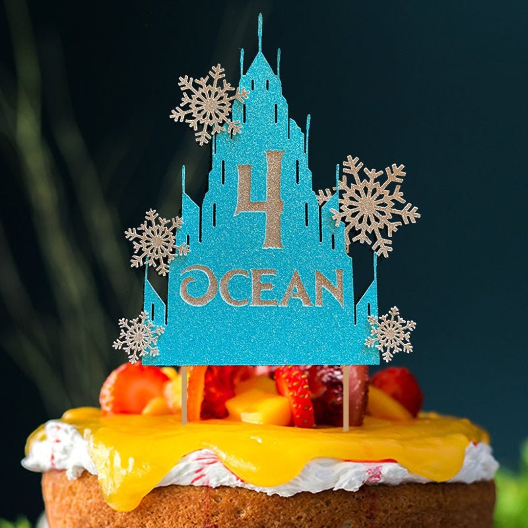 Custom Disney Frozen-inspired Castle Cake Topper Personalised Ice ...