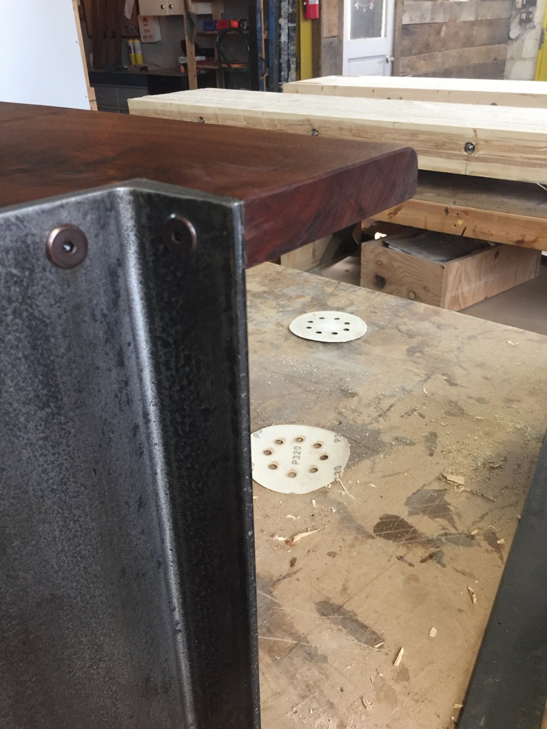 Walnut and C Channel Epoxy Coffee Table - Etsy