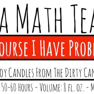 Math Teacher Hand-poured Soy Candle Macintosh Apple Im a - Etsy