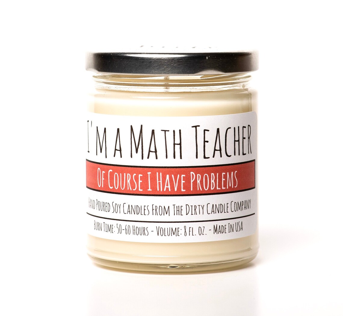 Math Teacher Hand-poured Soy Candle - Macintosh Apple - I’m a Math ...