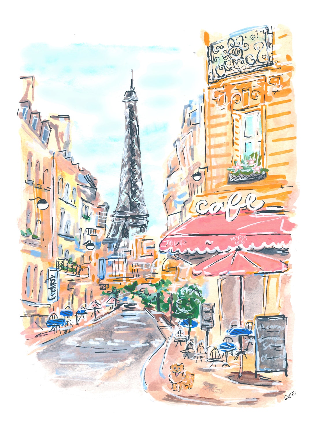 A Parisian Moment Art Print, Paris Art Print, Travel Art, France Art ...