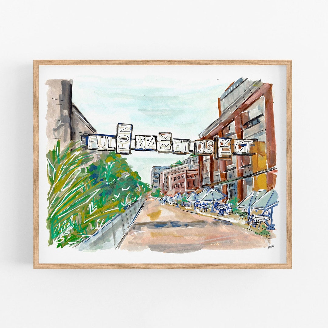Fulton Market District Art Print, West Loop Art, Chicago Neighborhood ...