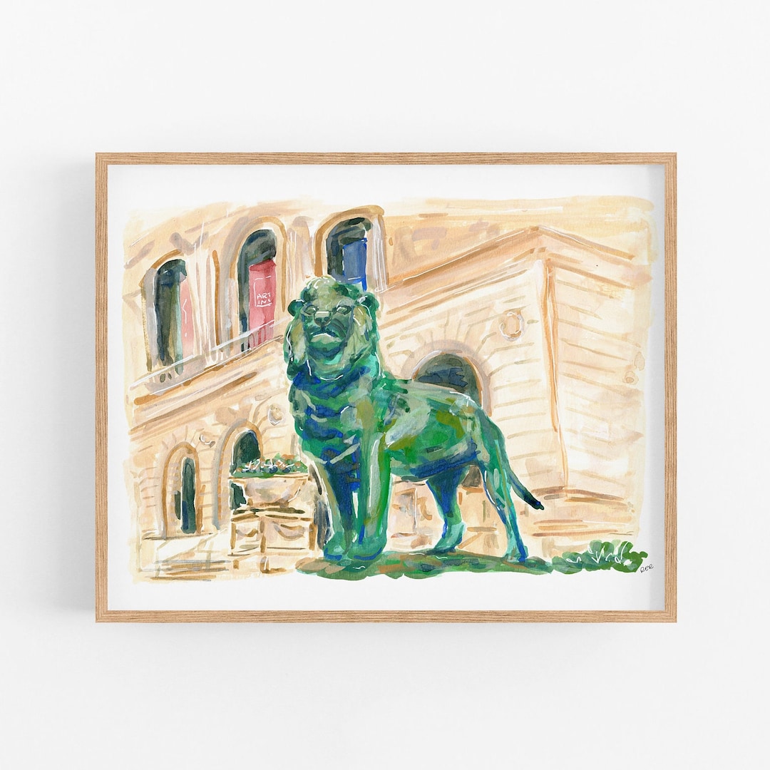 Art Institute of Chicago Art Print, Chicago Landmark Art, Chicago Art ...