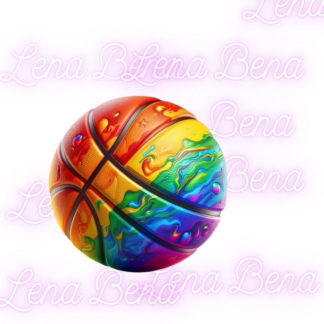 Rainbow Basketball - Etsy