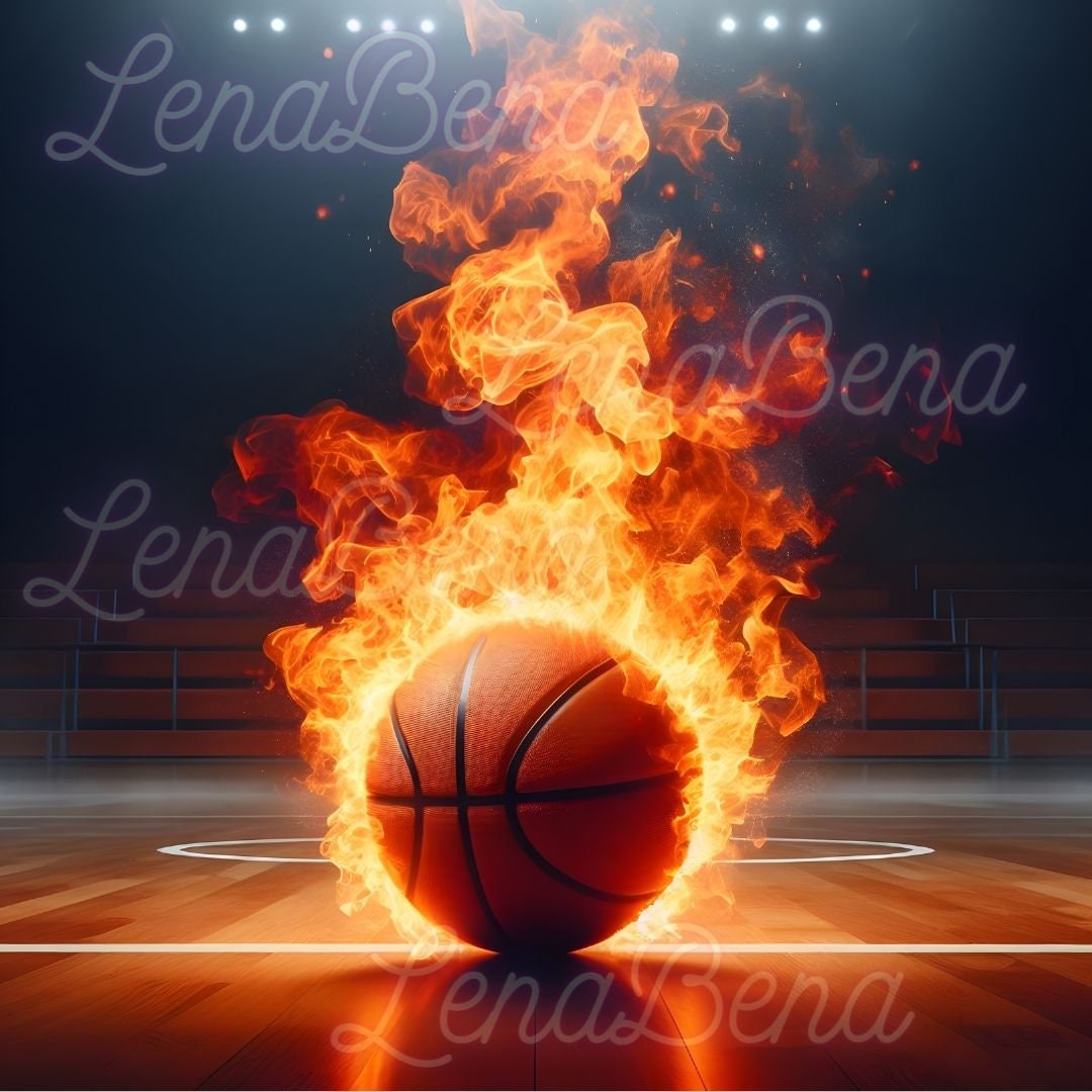 Flaming Basketball - Etsy